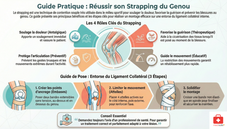 Strapping du genou : comment le réaliser
