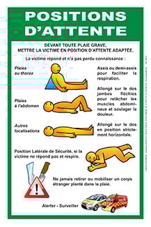 Affiche détaillée PLAIES | Positions d'attentes pour une victime