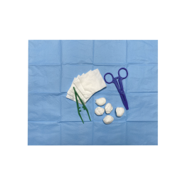 Set de soins stérile : set à pansement, set de suture, kit d'accouchement